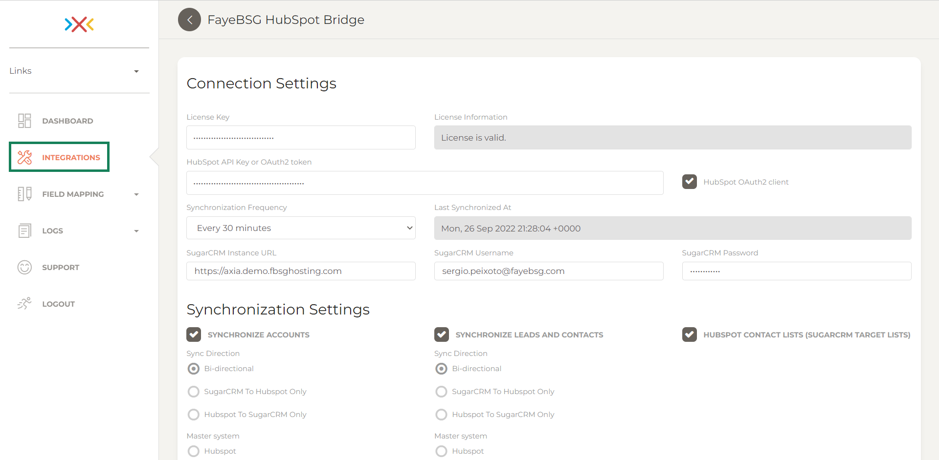 How to navigate the HubSpot Bridge – Faye Help Center