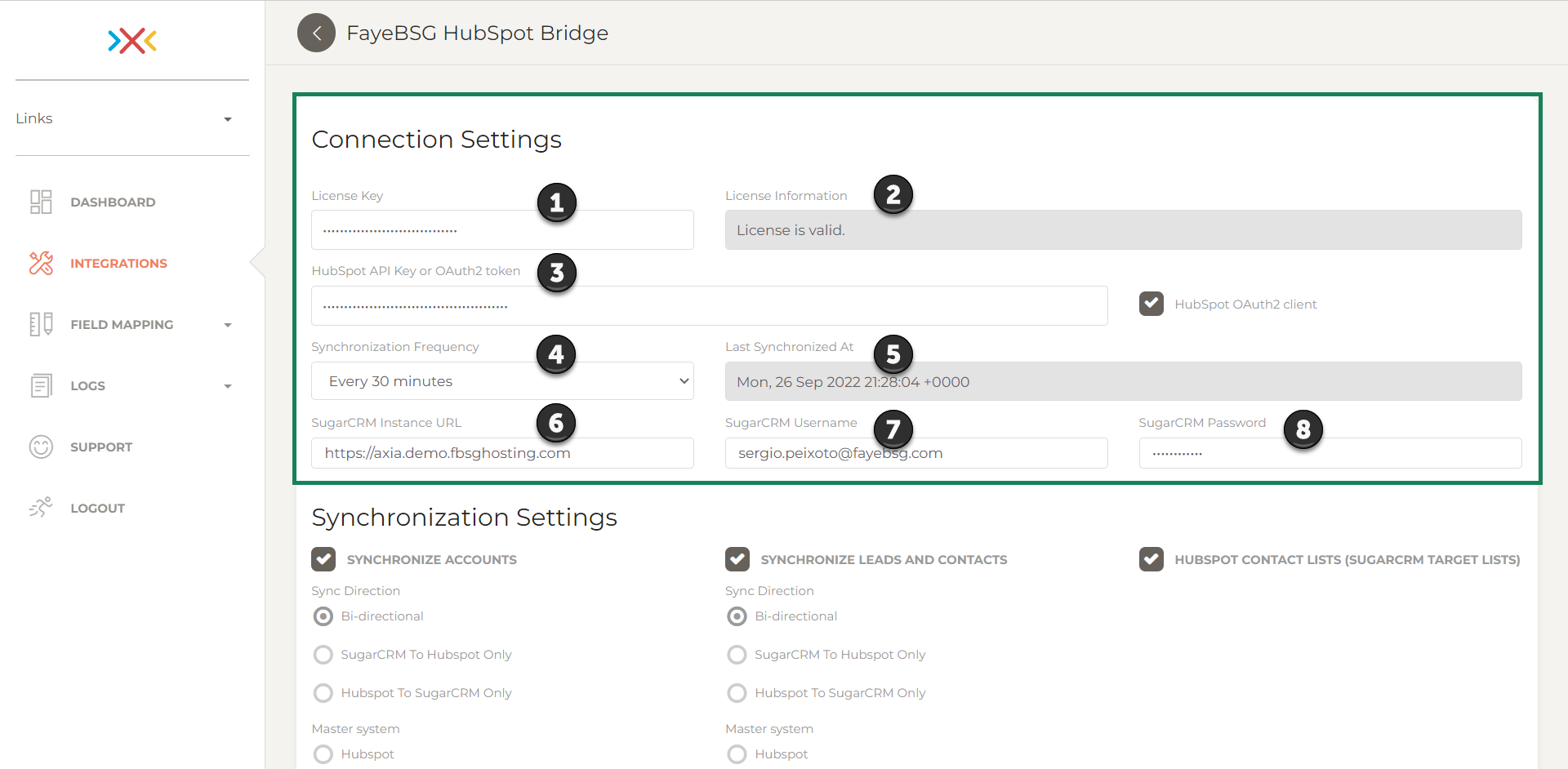 How to navigate the HubSpot Bridge – Faye Help Center